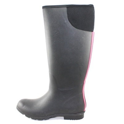 Lady solid long neoprene rubber rain boot welly