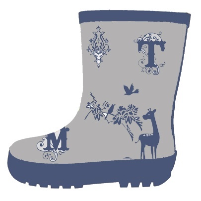 Kids customized animal rubber rain boot welly