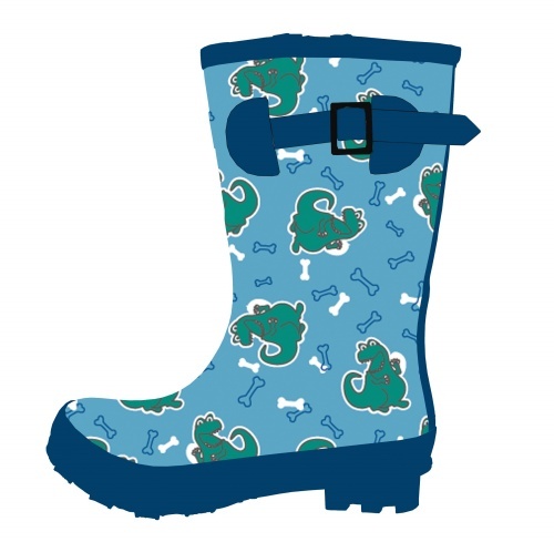 Kids popular rubber rain boot welly with buckle